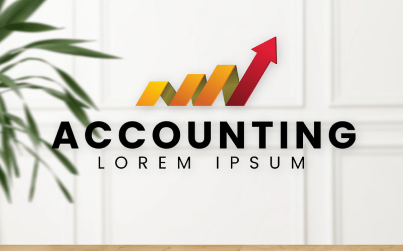 Modèle de logo comptable et financier en pleine croissance