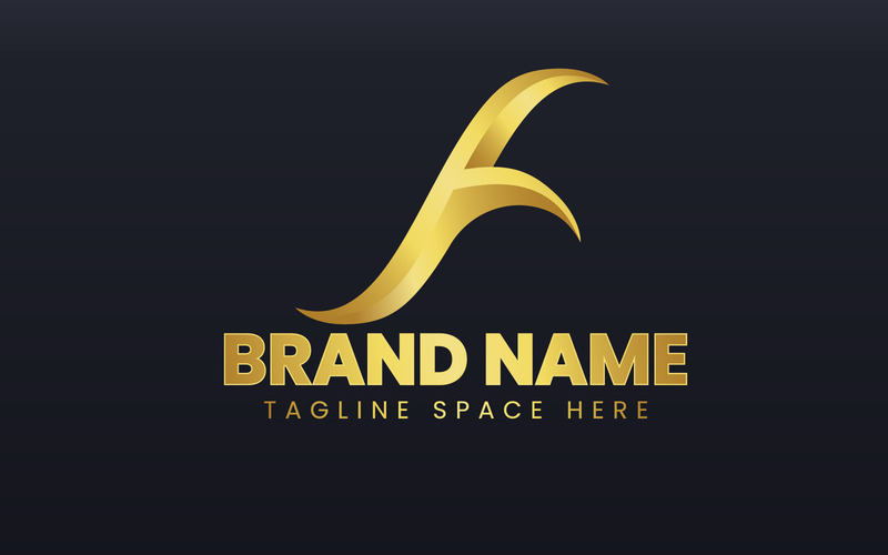 Luxury Letter f Gold Monogram Logo Template-Brand Identity