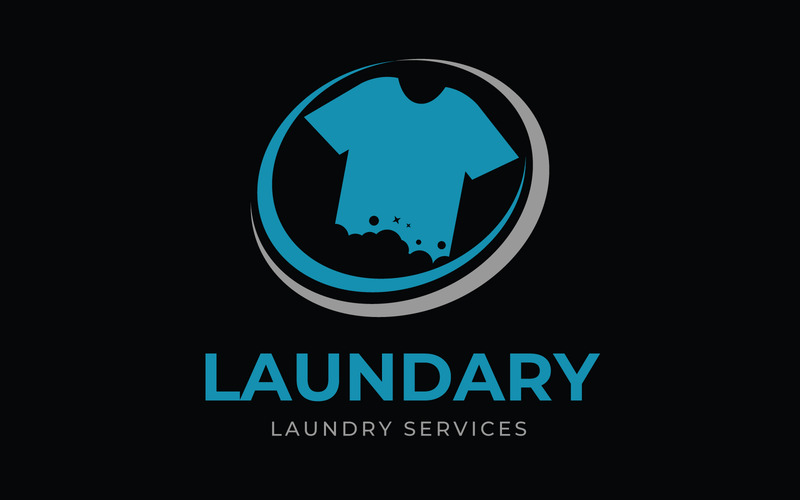 LAUNDARY logo design washing cloth #352154 - TemplateMonster