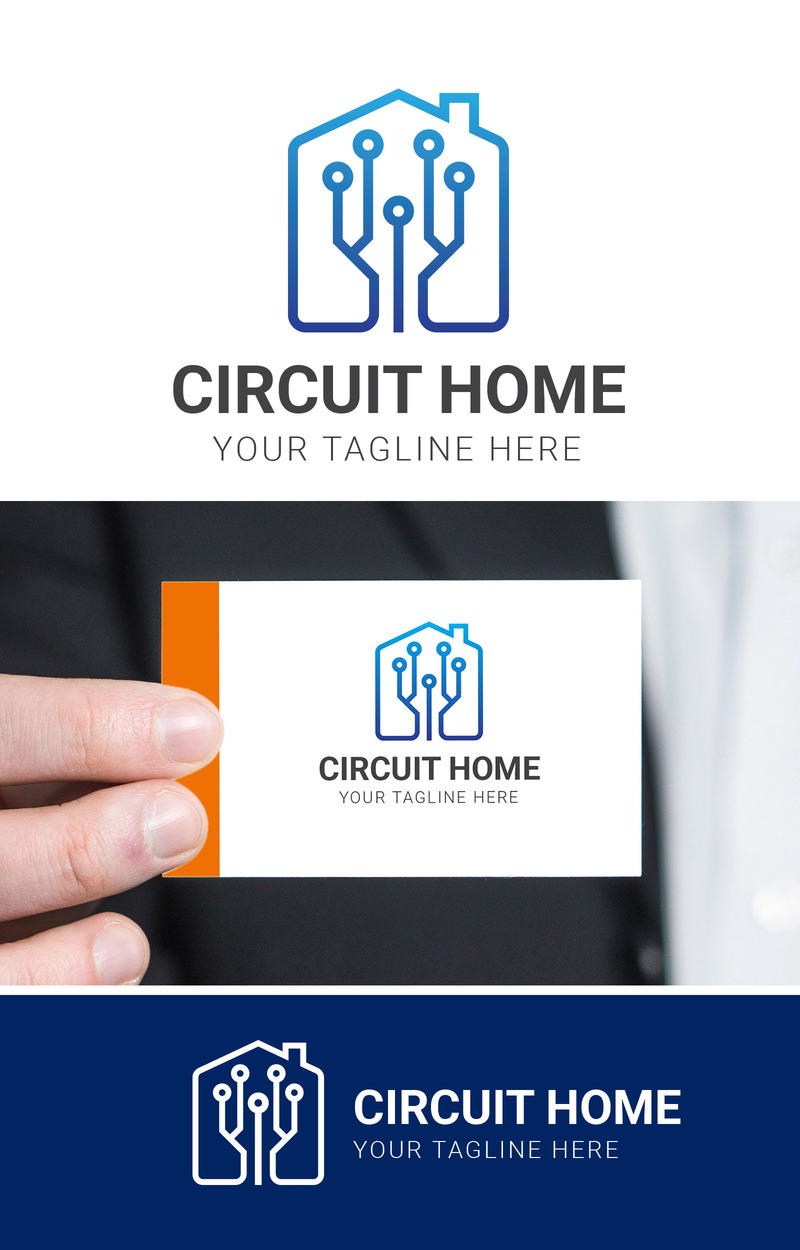 Creative Circuit Home Logo Template #351697 - TemplateMonster