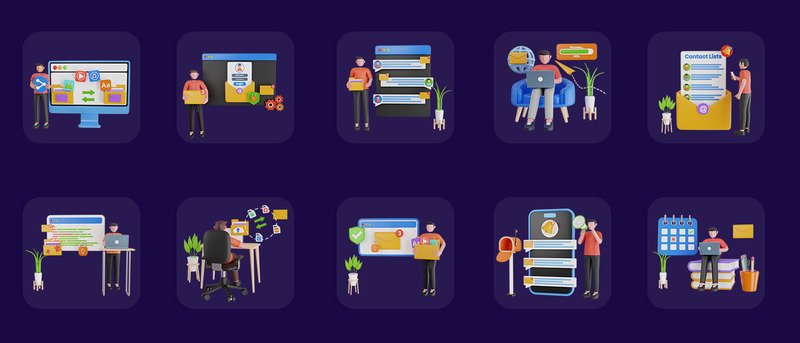 3D Illustration of Email Management #374847 - TemplateMonster