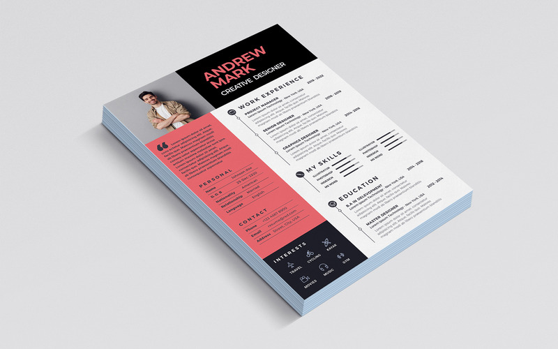 Cover And Cv Bundle Psd Template #376322 - TemplateMonster