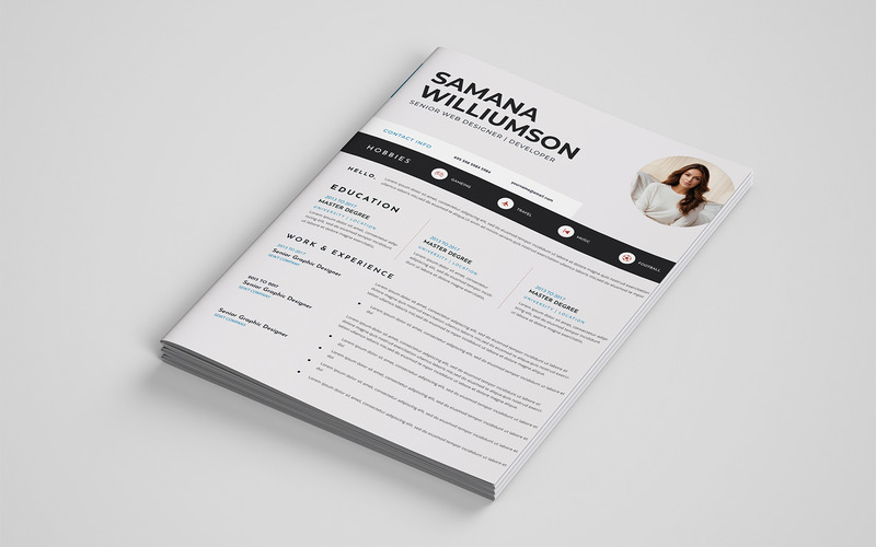 USA Style Best of Luck Resume | CV Photoshop