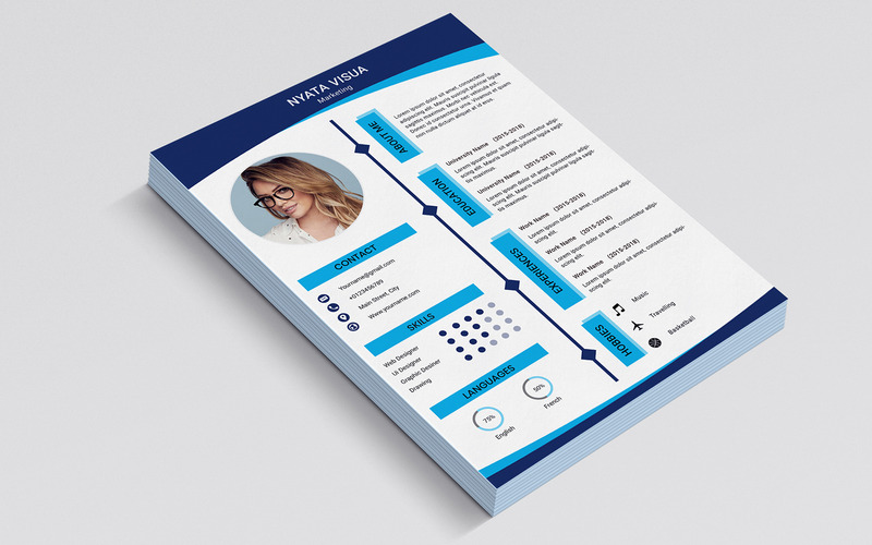 Digital Plane Resume Template #363365 - TemplateMonster