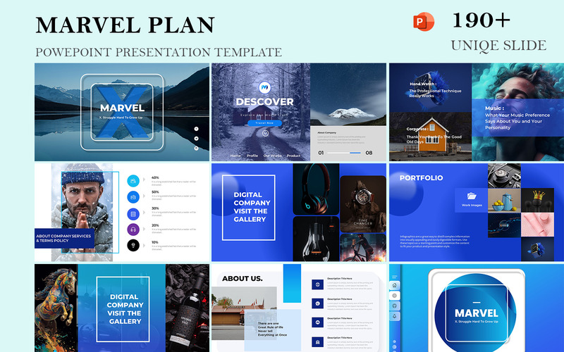 Marvel Business Plan PowerPoint Template - TemplateMonster