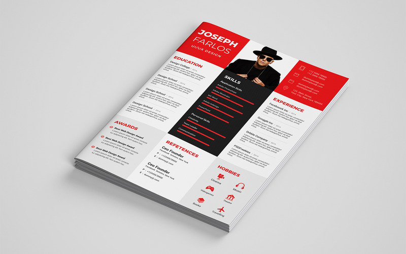 Joseph Ultra Resume | CV Template #376492 - TemplateMonster
