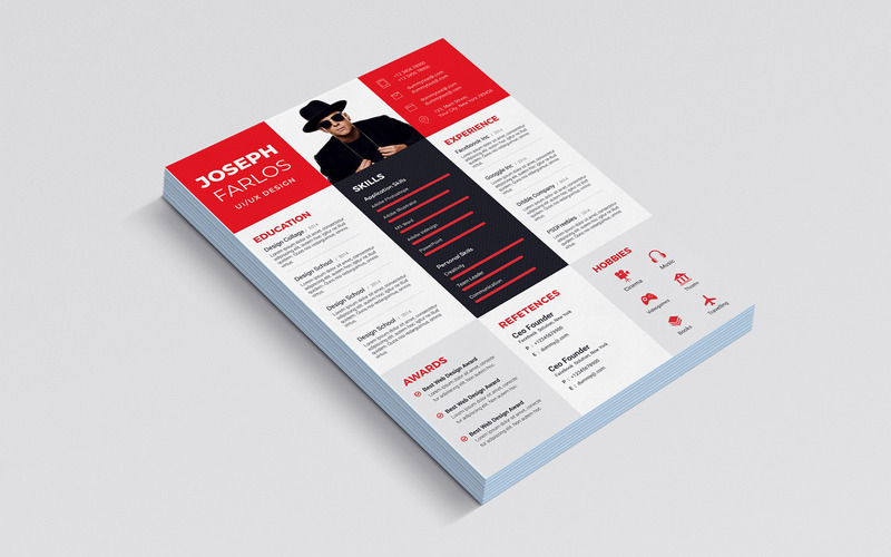 Joseph Ultra Resume | CV Template #376492 - TemplateMonster