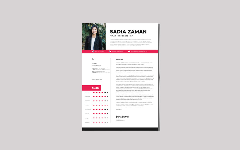 Sadia Get a Job Resume Template #377467 - TemplateMonster