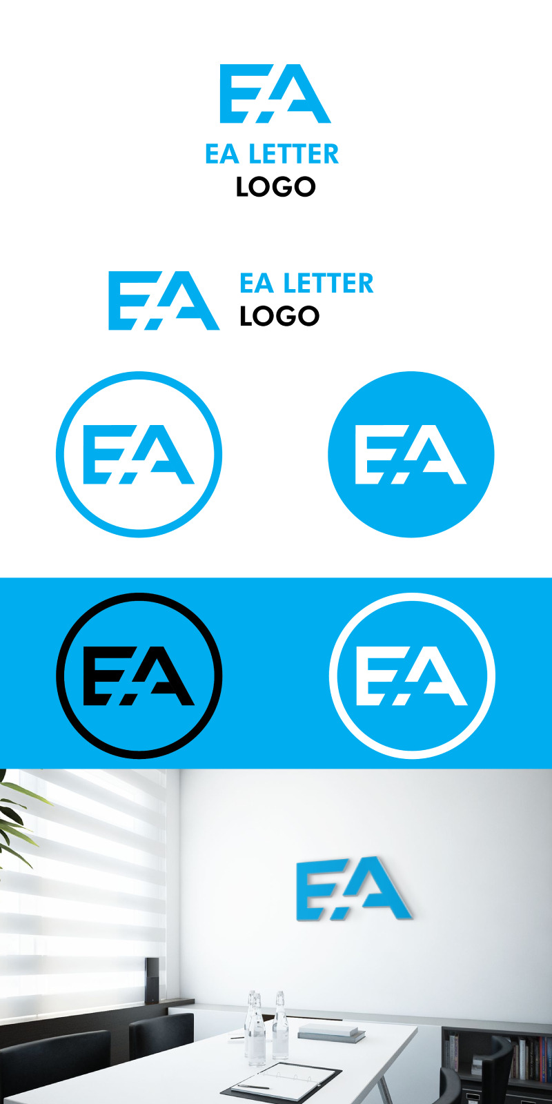 Plantillas de logotipos de letras EA - TemplateMonster