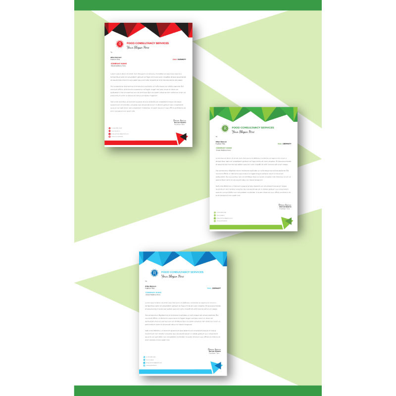 Modern Letterhead Templates #366531 - TemplateMonster