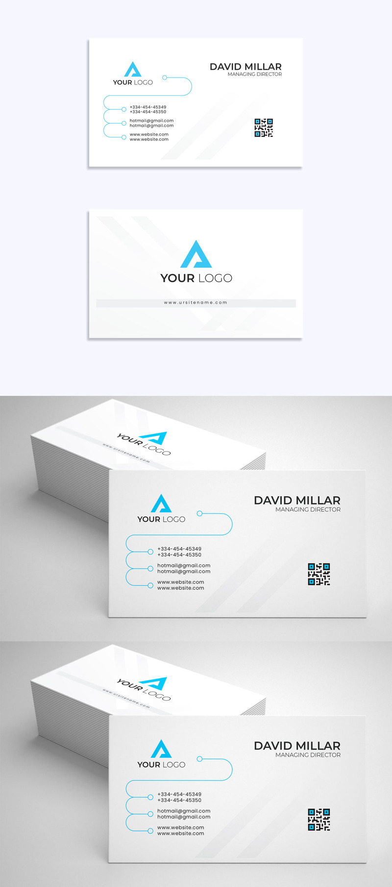Free Minimalist simple Business card Template