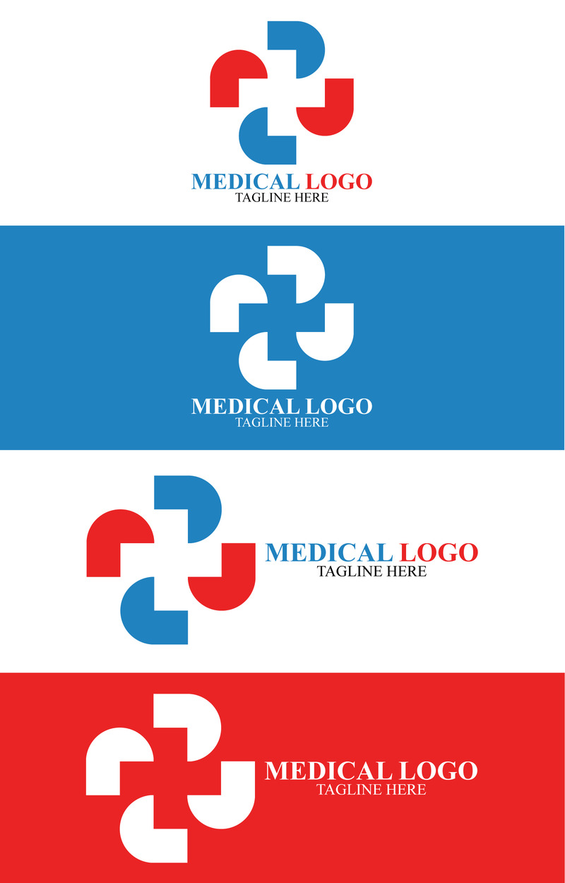 Unique Medical logo template design #370459 - TemplateMonster