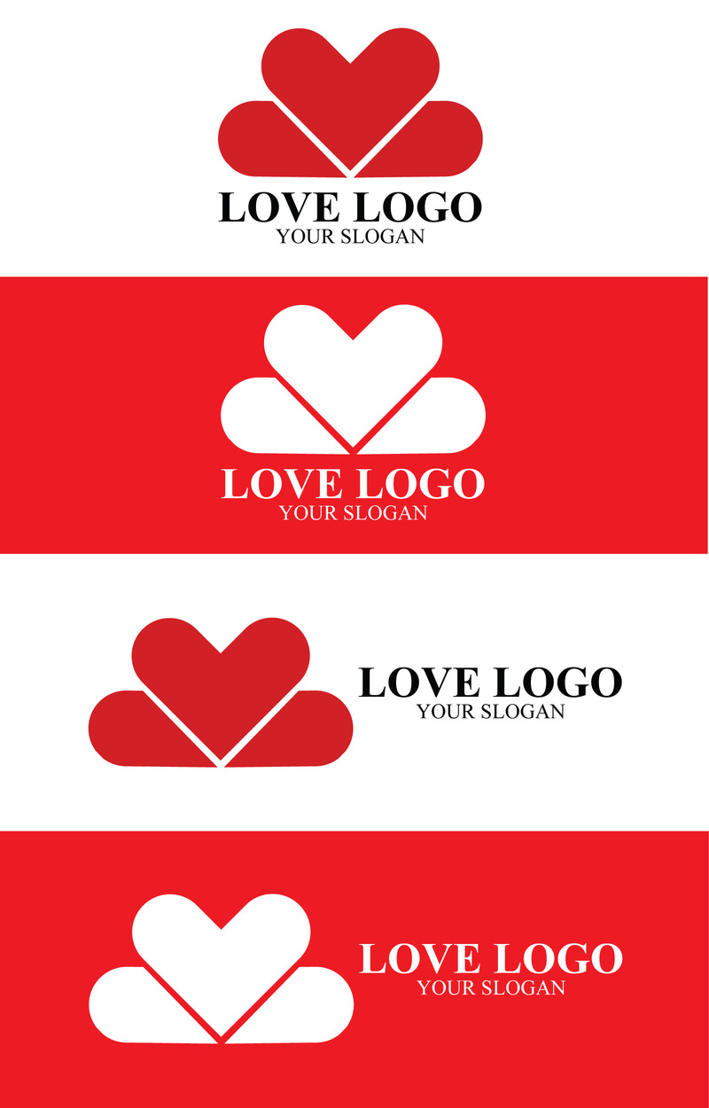 Yaratıcı Aşk Logo Şablonu #368689 - TemplateMonster