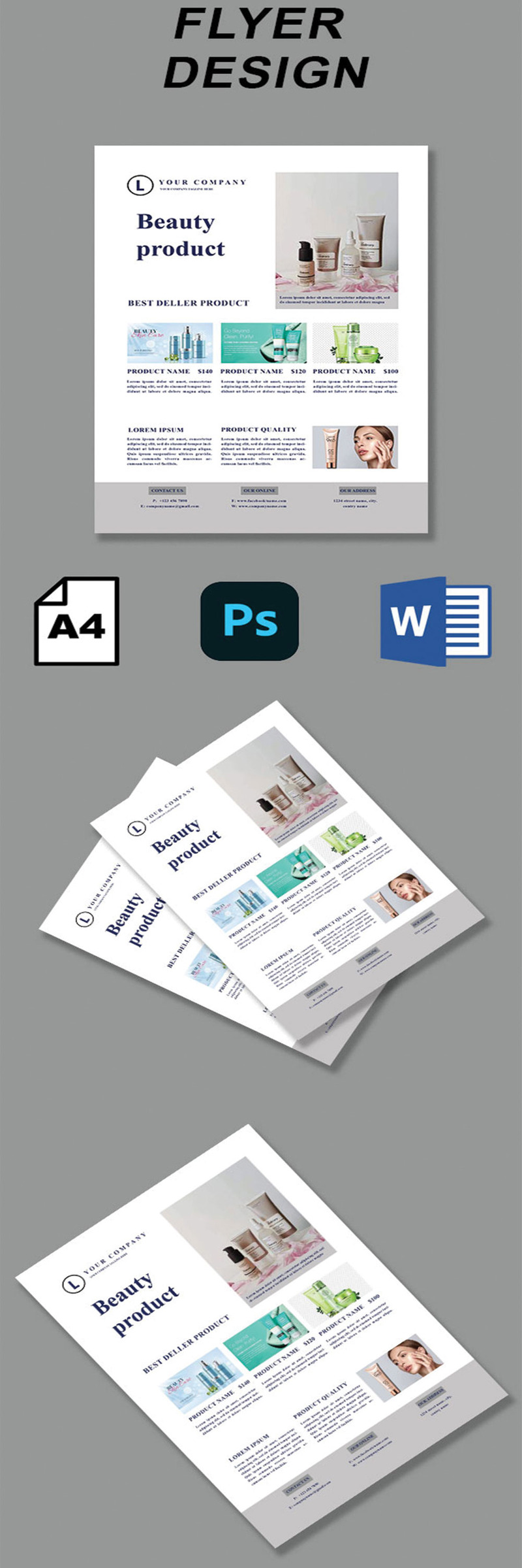 Product flyer design template #370144 - TemplateMonster