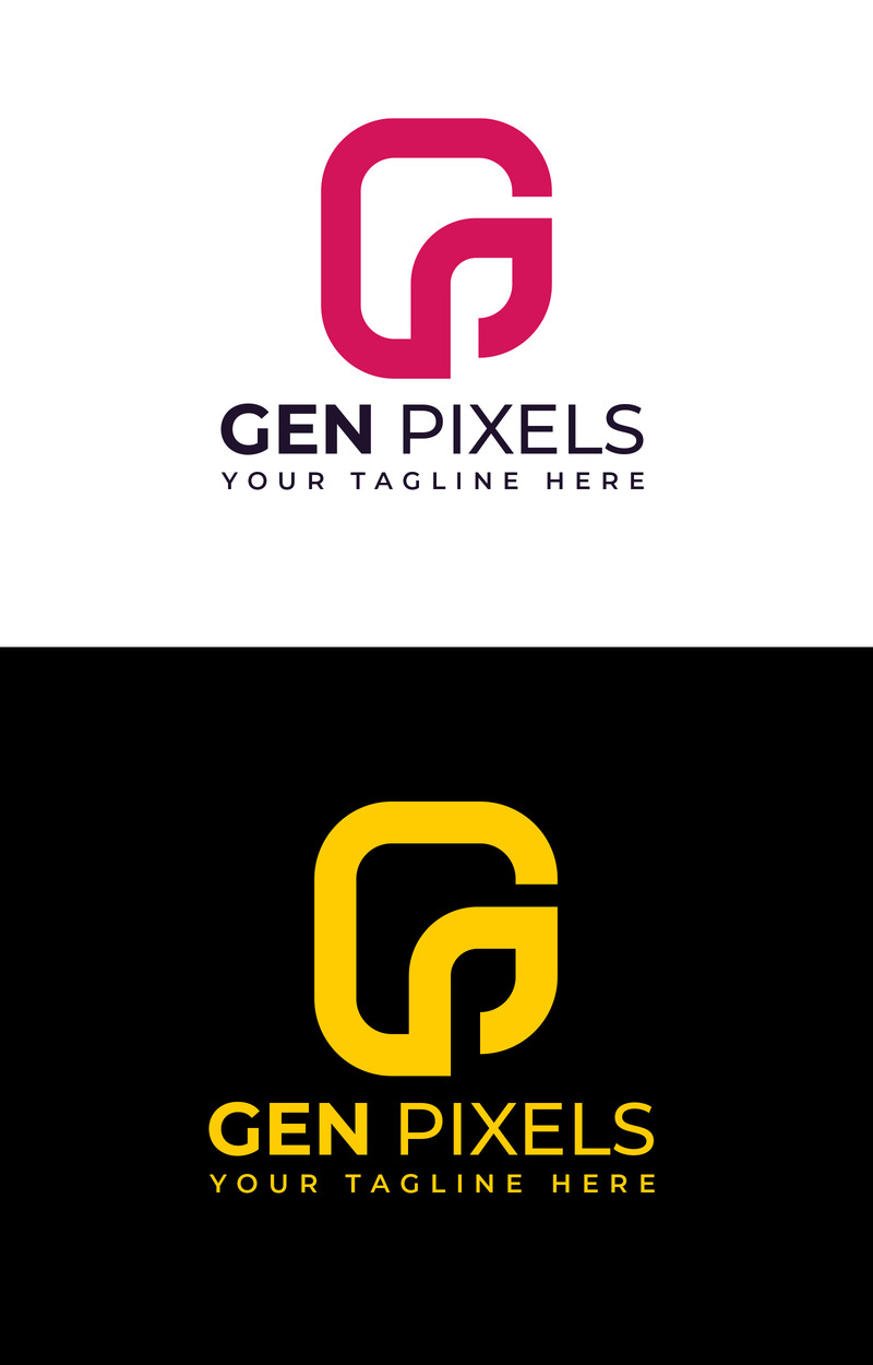 Modern letter Gp initial logo design - TemplateMonster