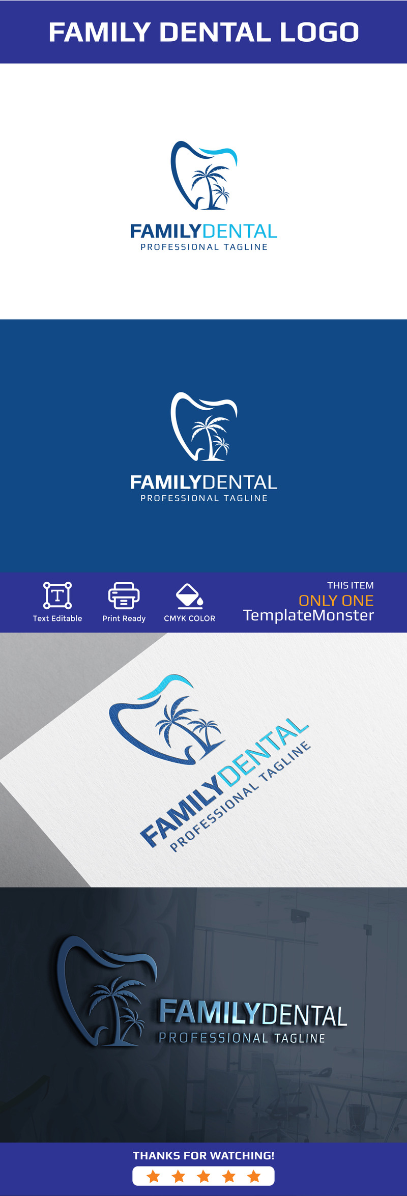 Dental, Dental Clinic, Tropical Dentistry Logo