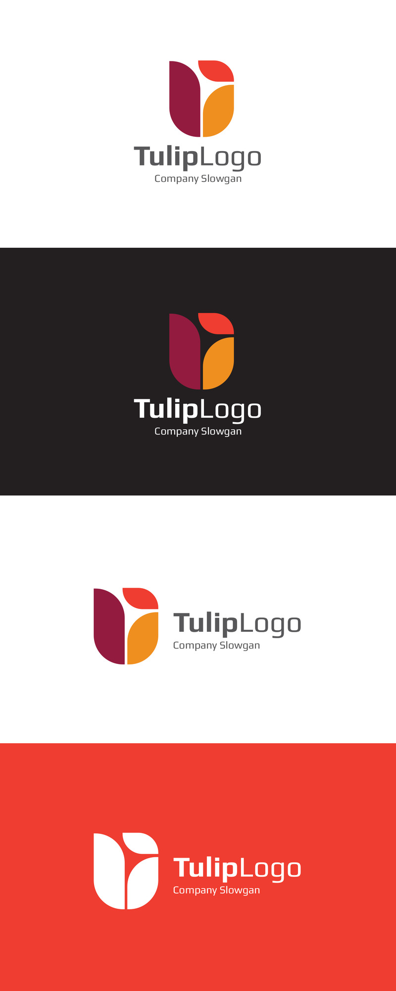 Tulip abstruct logo design template #394868 - TemplateMonster
