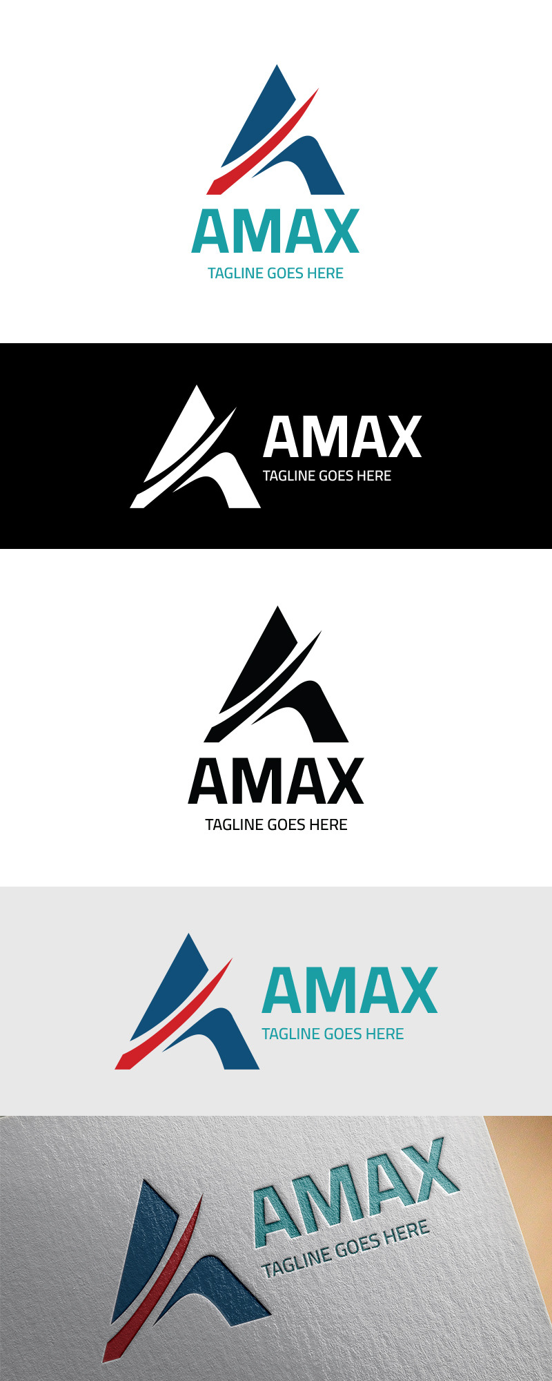 Logo typographique simple et lettre A GRATUIT - AMAX