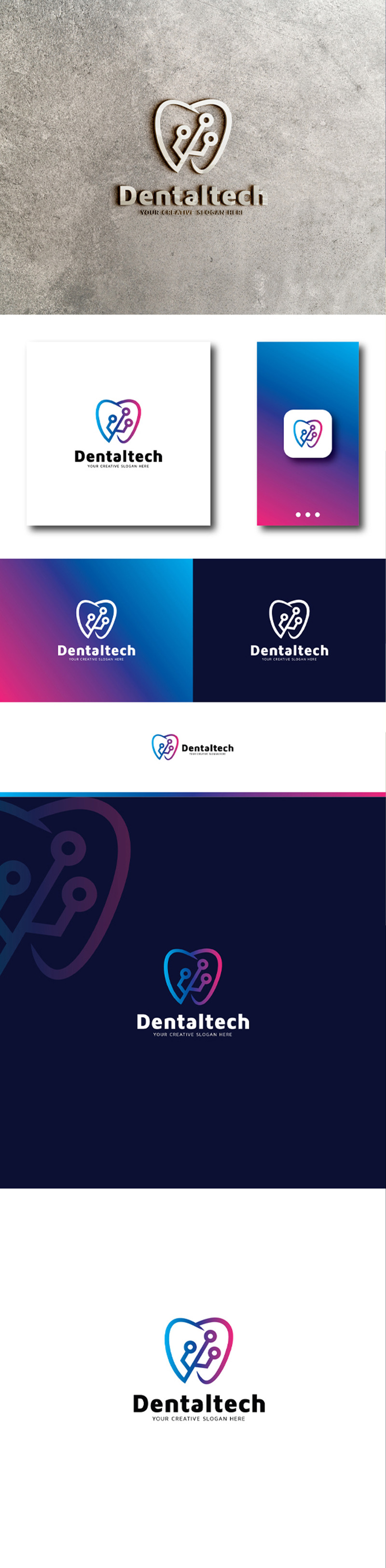 Dental Tech Logo Design Template #376673 - TemplateMonster