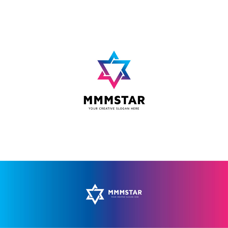 M Letter Star Logo Design Template #435218 - TemplateMonster