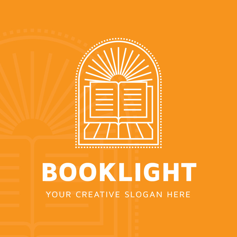 Book light Logo Design Template #442463 - TemplateMonster
