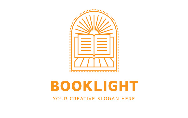 Book light Logo Design Template #442463 - TemplateMonster