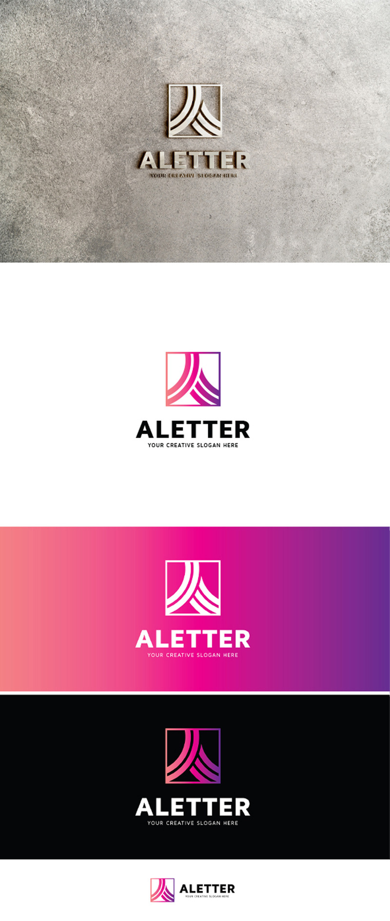 Creative A Letter Logo Design Template Free - TemplateMonster