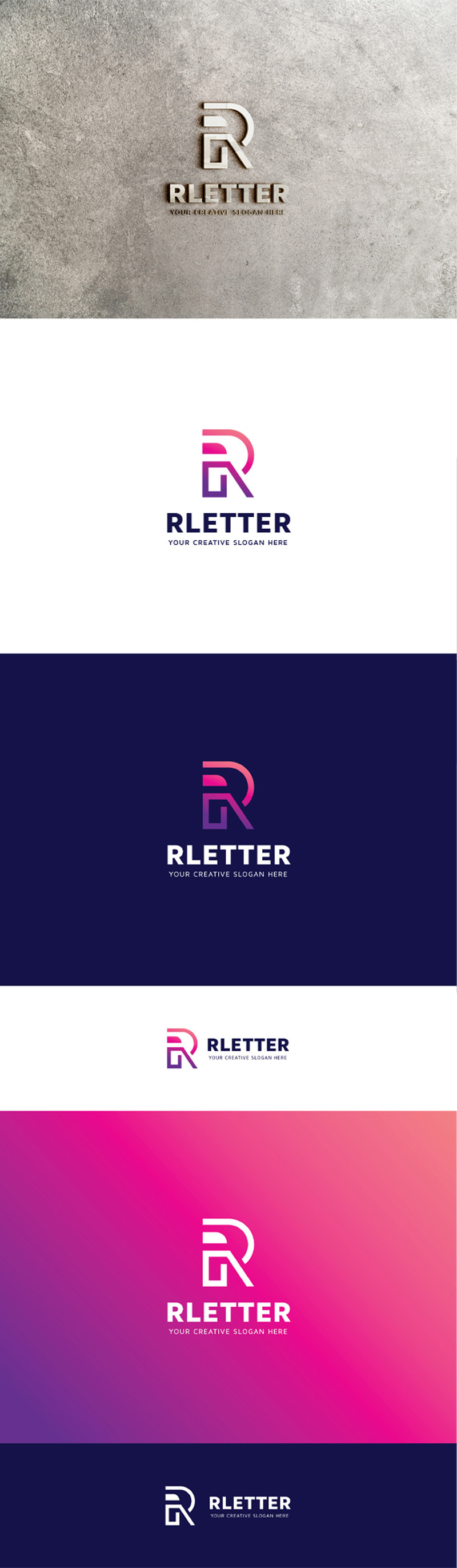 Creative R Letter Logo Design Template - TemplateMonster
