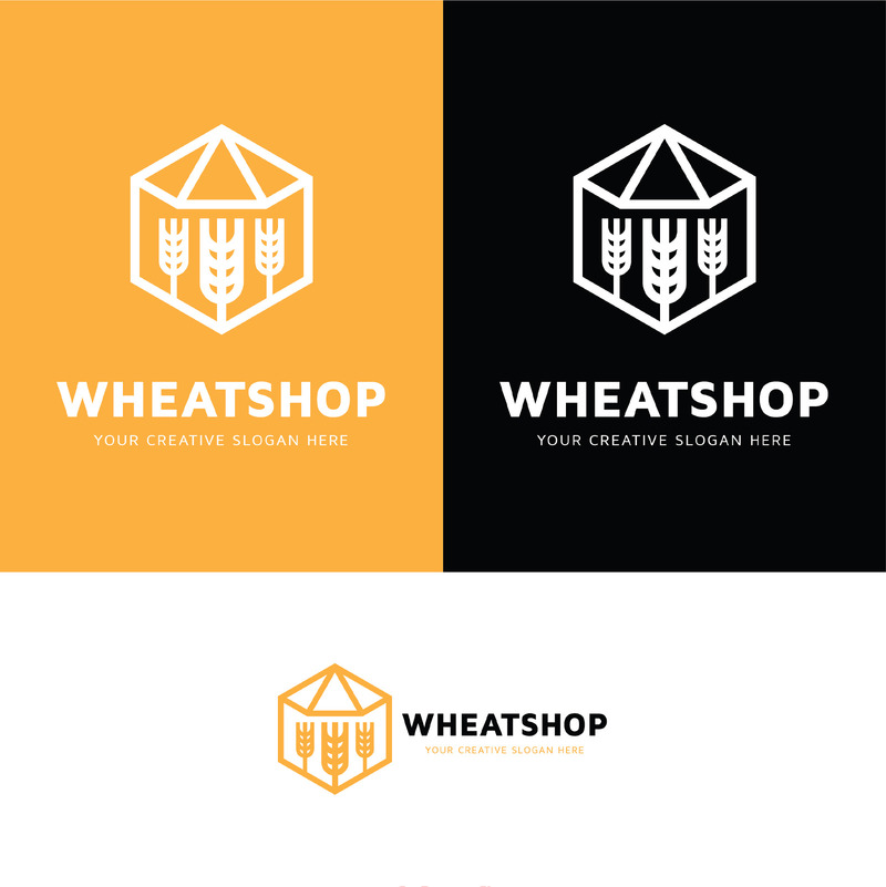 Wheat Shop Logo Design Template #442921 - TemplateMonster