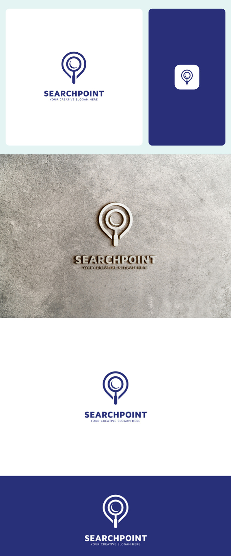 Professional Search Point Logo Design Template