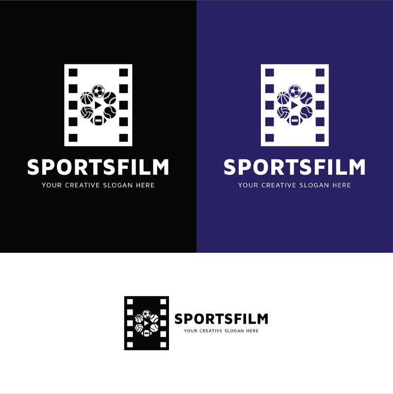 Sports Film Logo Design Template #435152 - TemplateMonster