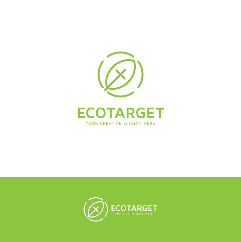 Eco Target Logo Design Template #435349 - TemplateMonster