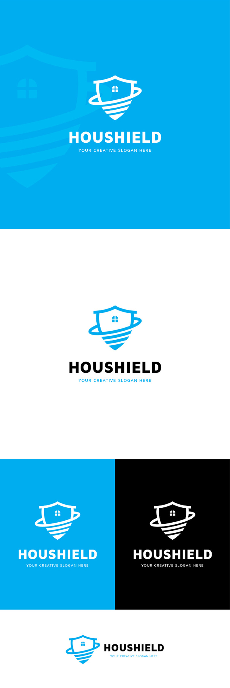 Shield House Logo Design Template #435097 - TemplateMonster