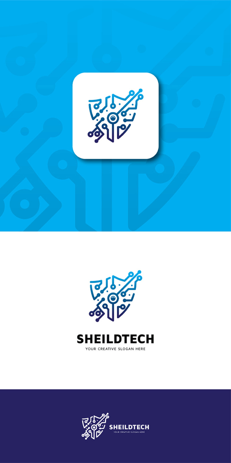 Shield Tech Logo Design Template #405695 - TemplateMonster