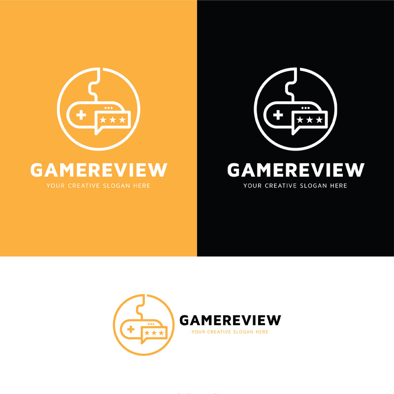 Game review Logo Design Template #442918 - TemplateMonster