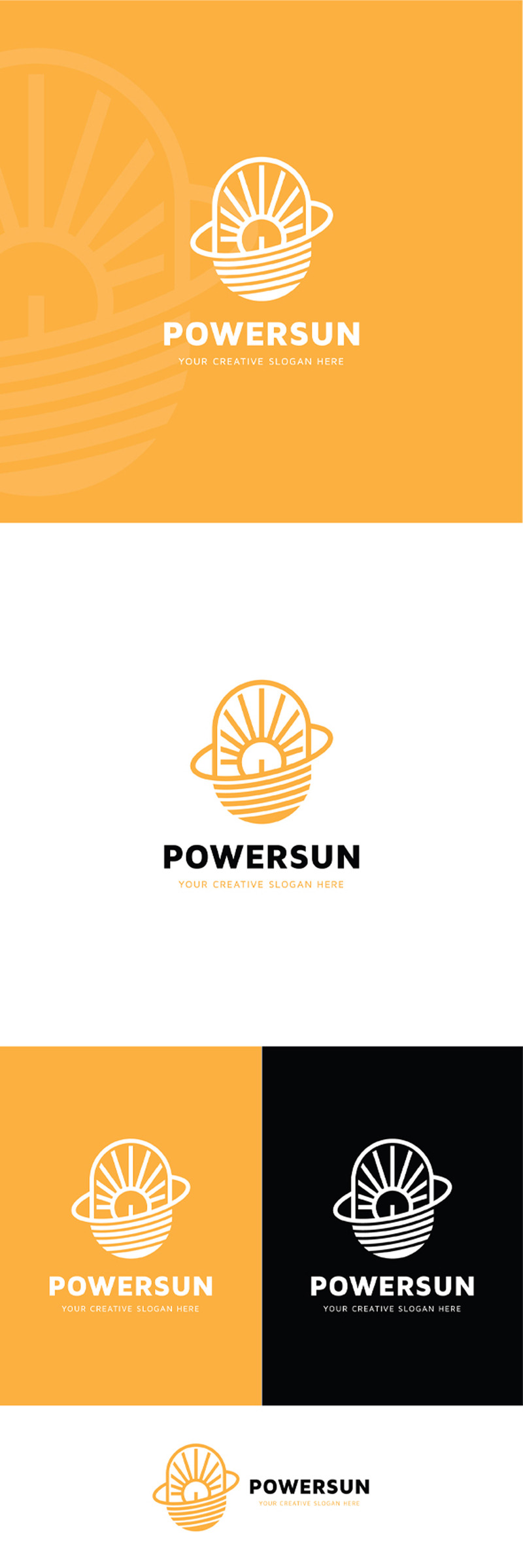 Power Sun Logo Design Template #435129 - TemplateMonster