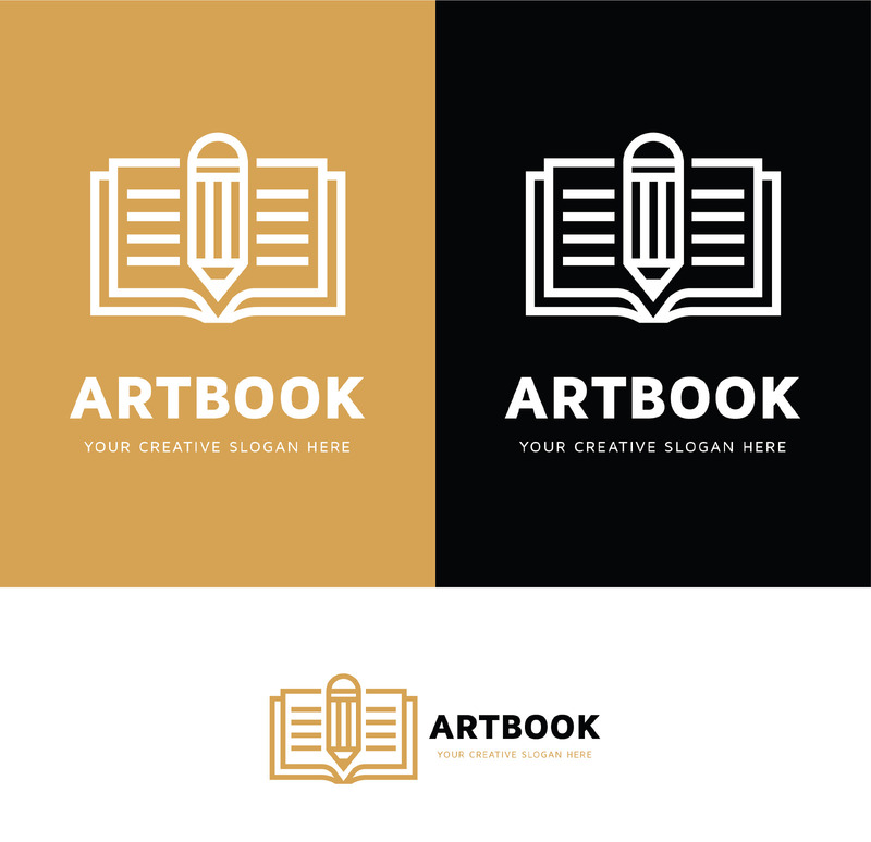 Art Book Logo Design Template #442917 - TemplateMonster