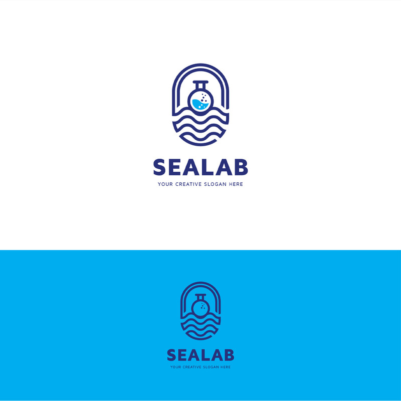 Sea Lab / Lake Lab Logo Design Template - TemplateMonster