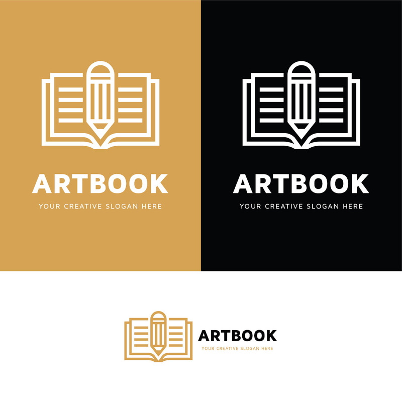 Art Book Logo Design Template #442917 - TemplateMonster