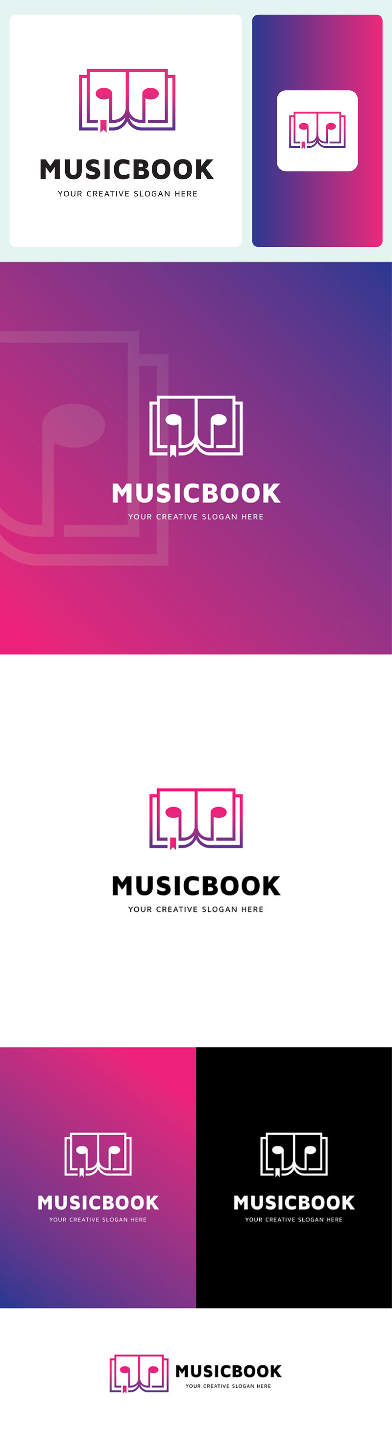 Music Book Logo Design Template FREE - TemplateMonster