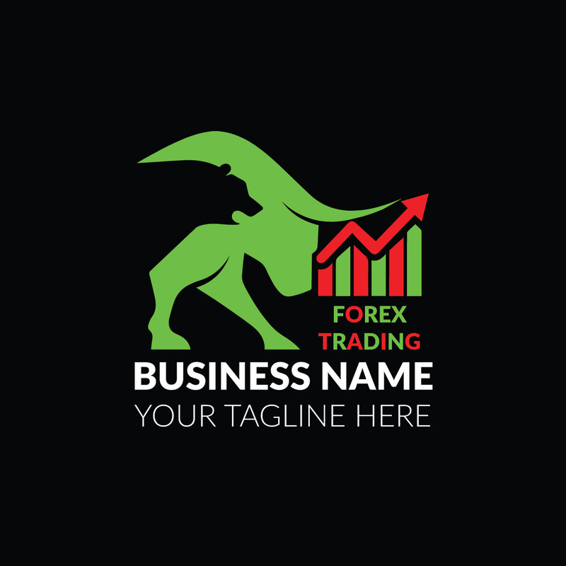 Plantilla de logotipo de comercio de divisas