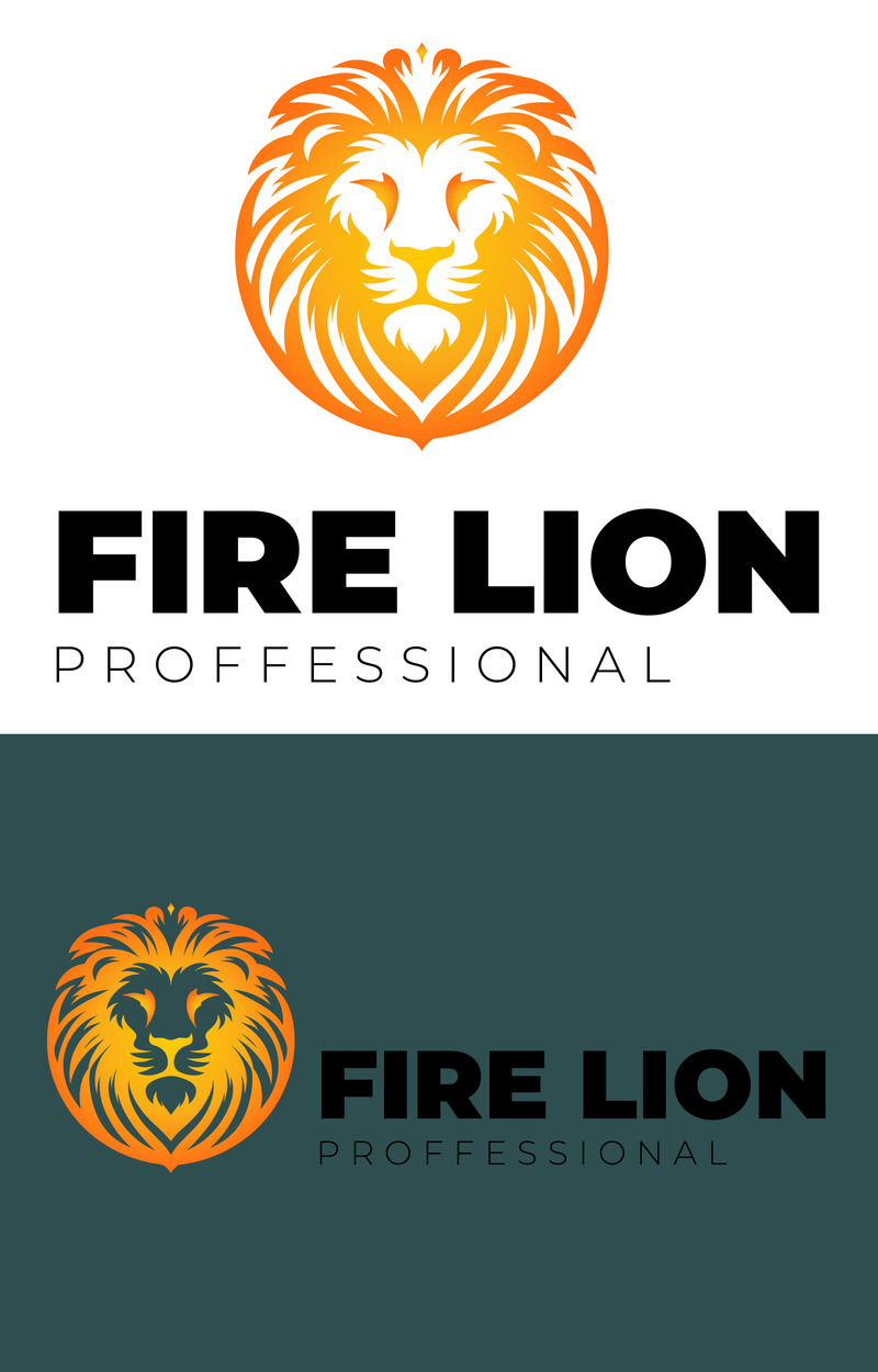 Creative Fire Lion Logo Template #371161 - TemplateMonster