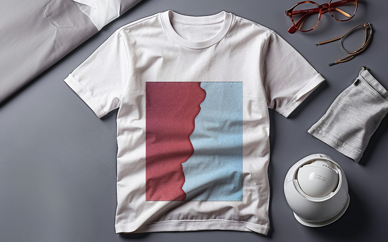 White T-Shirt Mockup Template PSD File Smart Object
