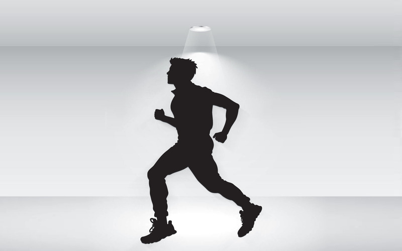 Running Man Silhouette Vector File #373372 - TemplateMonster