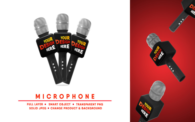 Microphone Mockup I Easy Editable #403988 - TemplateMonster