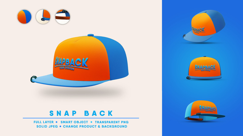 Snap Back Mockup I Easy Editable #403049 - TemplateMonster