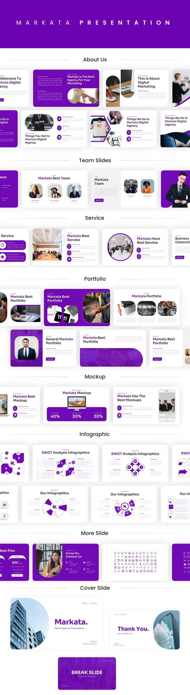 Markata - Digital Agency Google Slides Template