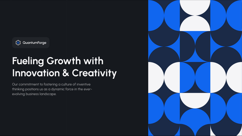 Plantilla de presentación empresarial — Quantum Forge