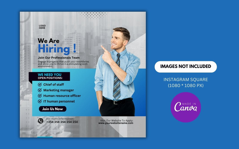 Hiring Process Canva Design Template - TemplateMonster