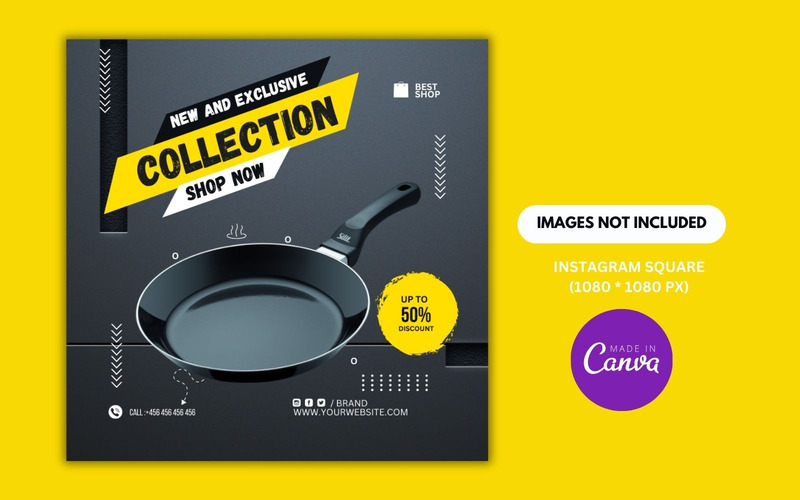 Cooking Pan Canva Design Template #402593 - TemplateMonster